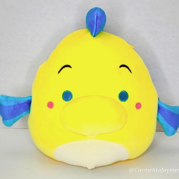 Squishmallows | Toys | Flounder 7 Yellow Blue Fish The Little Mermaid ...
